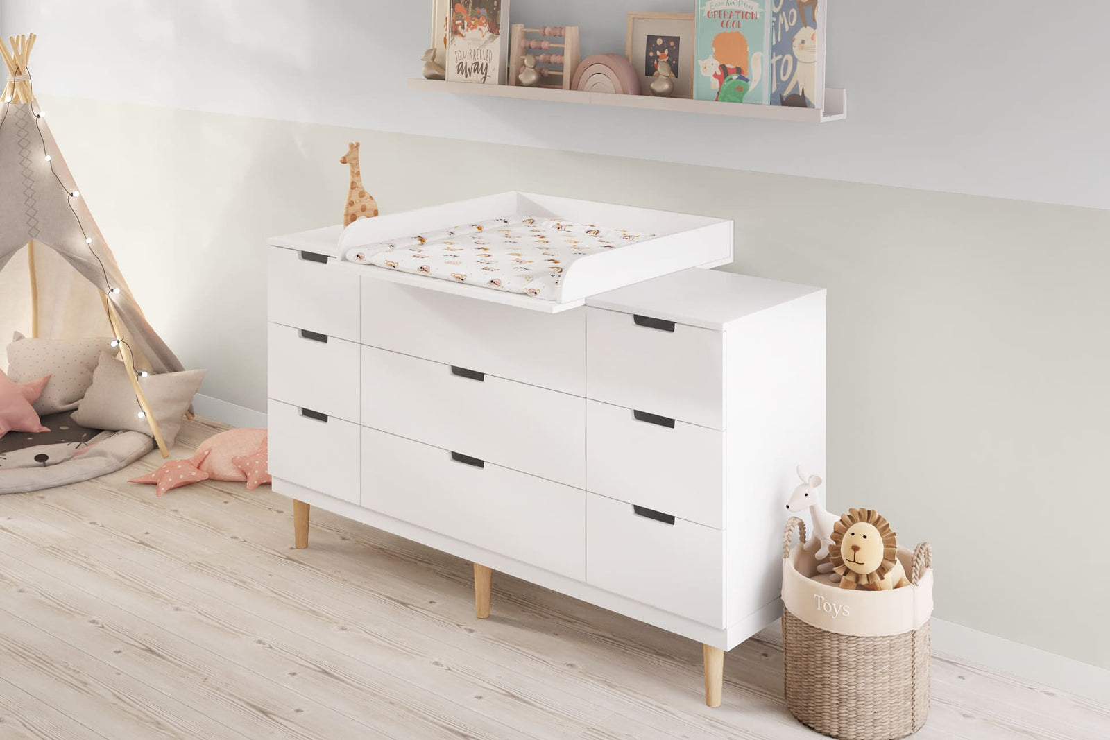 Für IKEA Nordli Kommode: passgenauer Wickelaufsatz